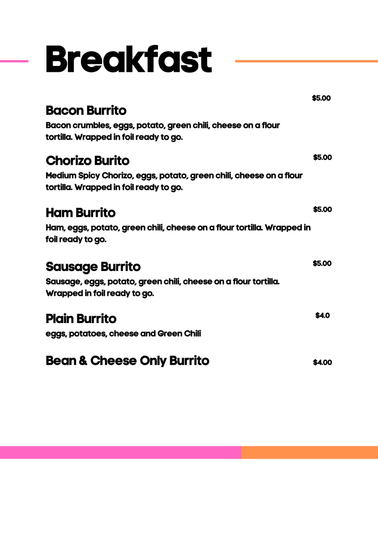 Menu – Rosa Mexican Kitchen