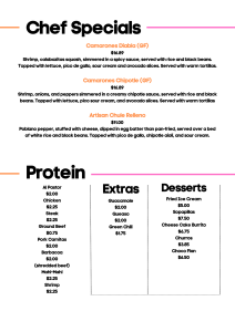 Menu – Rosa Mexican Kitchen